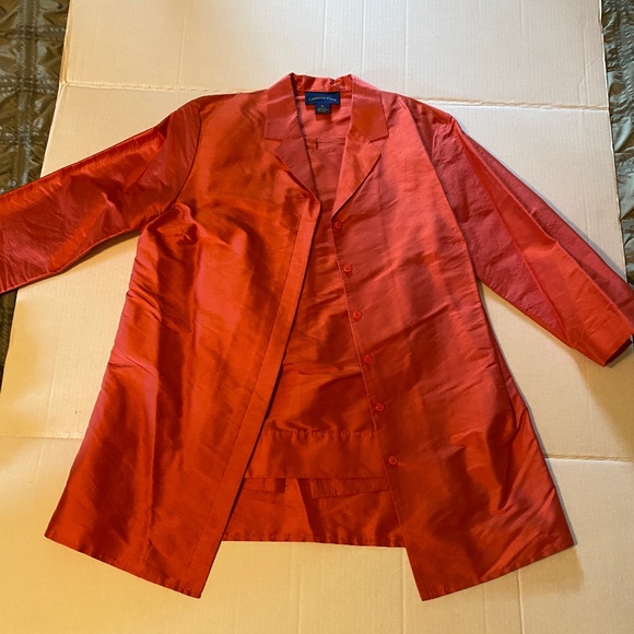 Charter Club | Jackets & Coats | Vintage Silk Shell And Long Jacket Set ...
